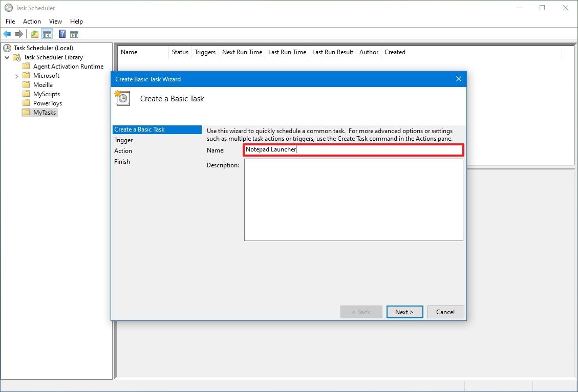 How to create an automated task using Task Scheduler on Windows 10 ...