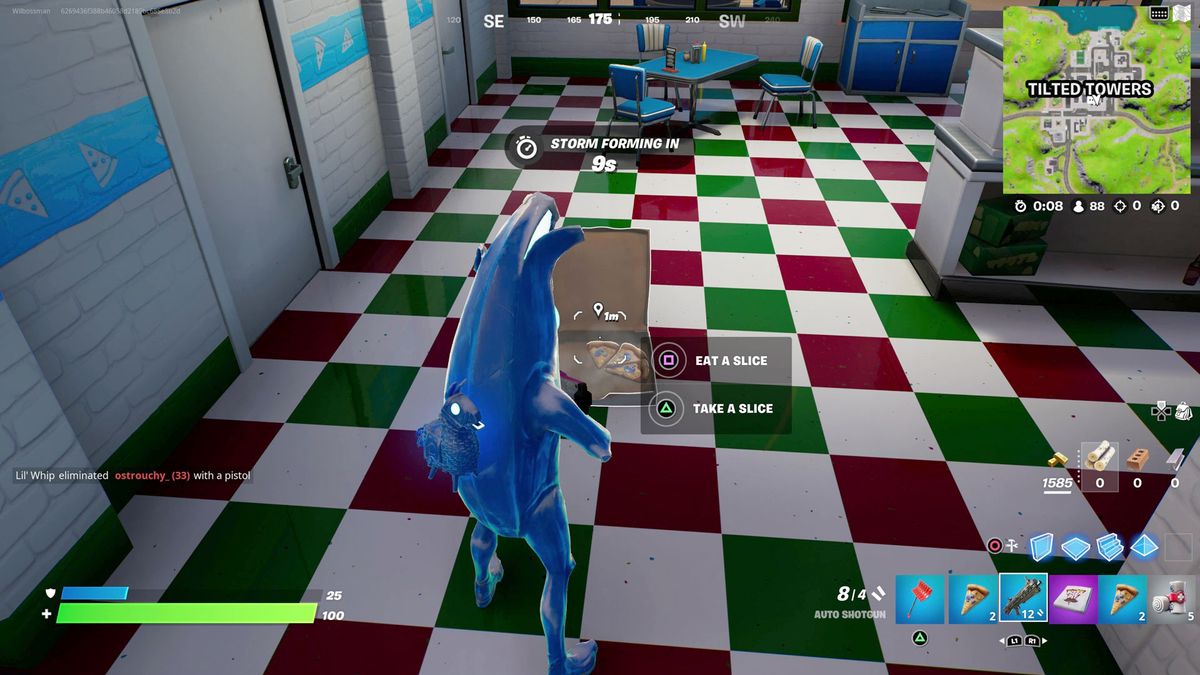 Where to find a Fortnite Pizza Party to take pizza slices | GamesRadar+