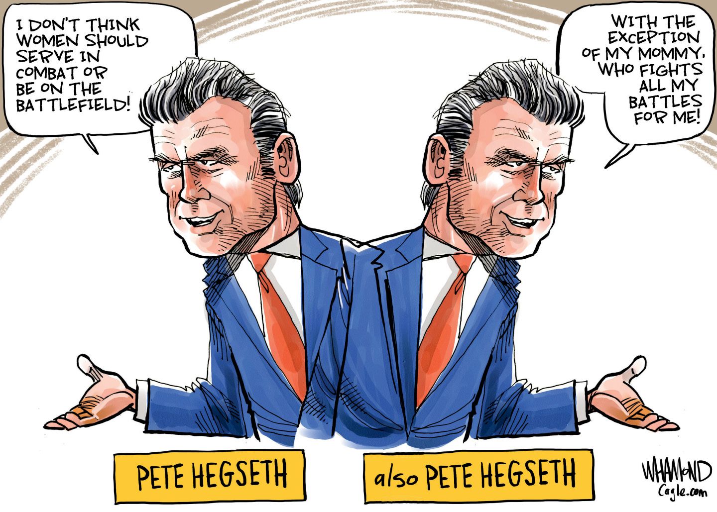 5 hilariously hypermasculine cartoons about Pete Hegseth’s nomination ...