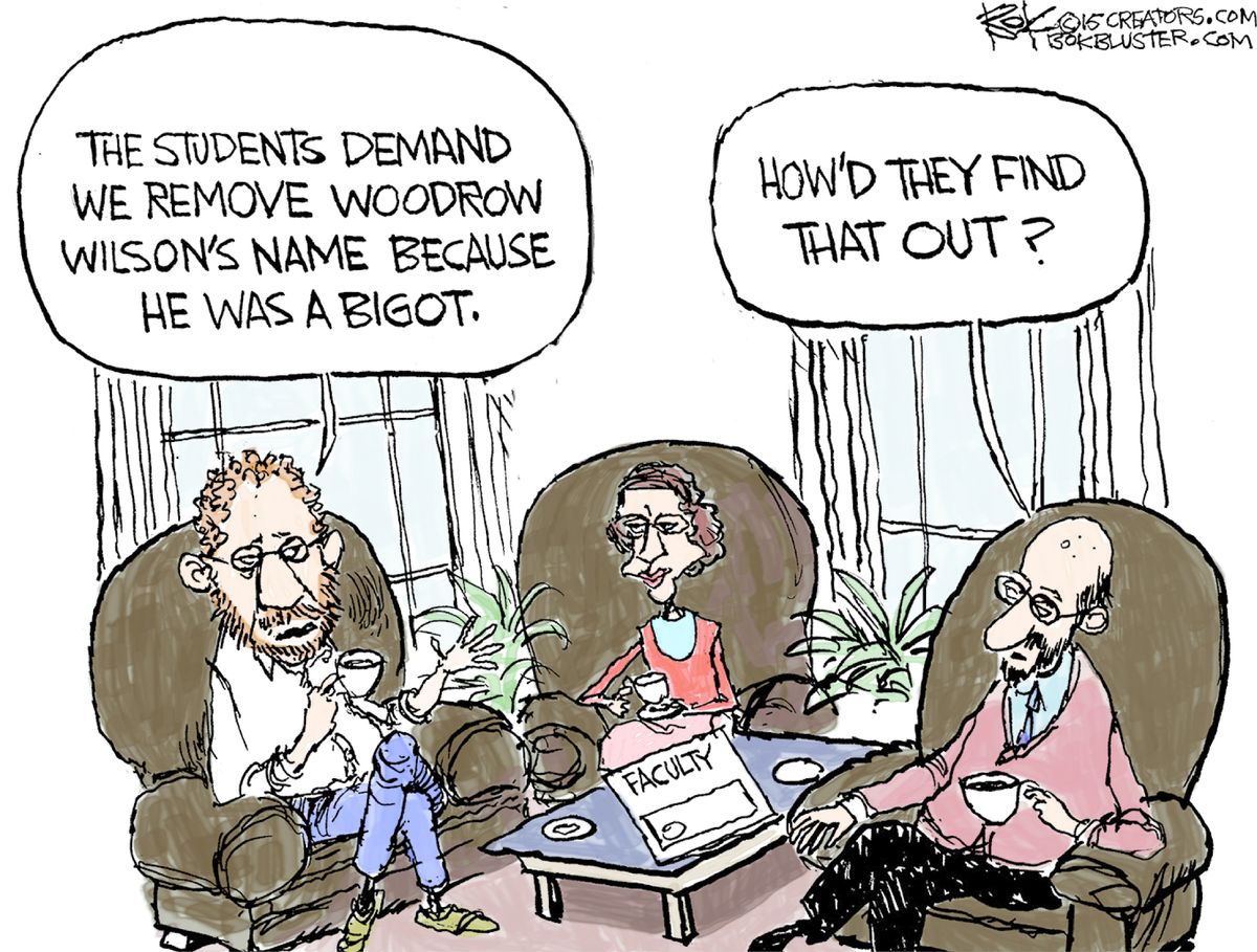 Editorial cartoon Education racism protest college | The Week