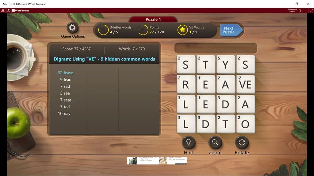 Microsoft's Ultimate Word Games is the one word puzzler every Windows ...