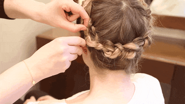 How I Got Drew Barrymore's Messy Crown Braid, in GIFs | Marie Claire