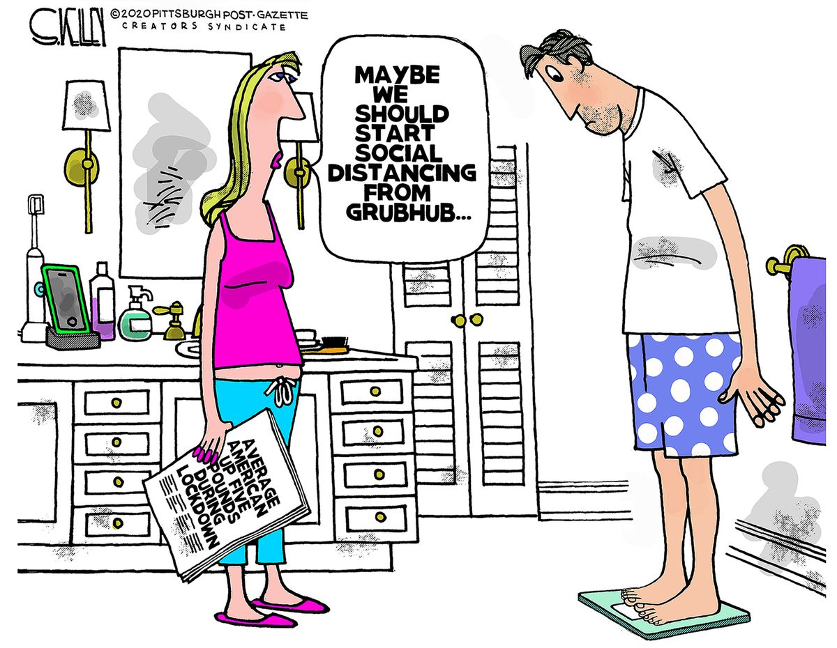 Editorial Cartoon U.S. coronavirus quarantine obesity | The Week