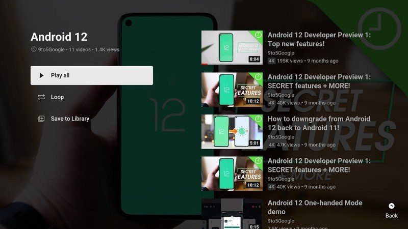 YouTube on Android TV finally gains a proper playlist UI | Android Central