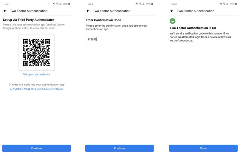 How to set up two-factor authentication for your Facebook account ...