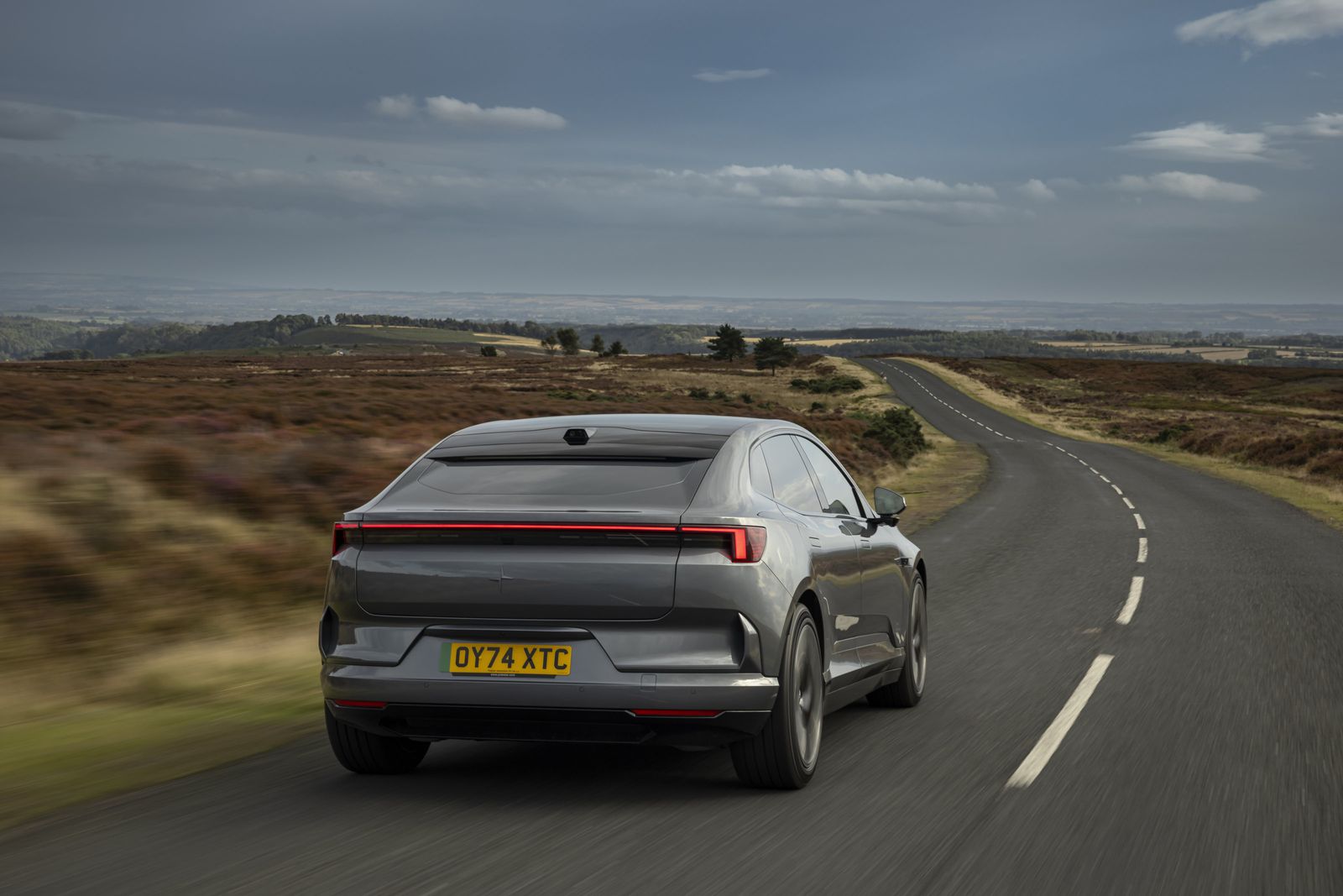The Polestar 4 pulls into view, bristling with sensors and an excellent ...