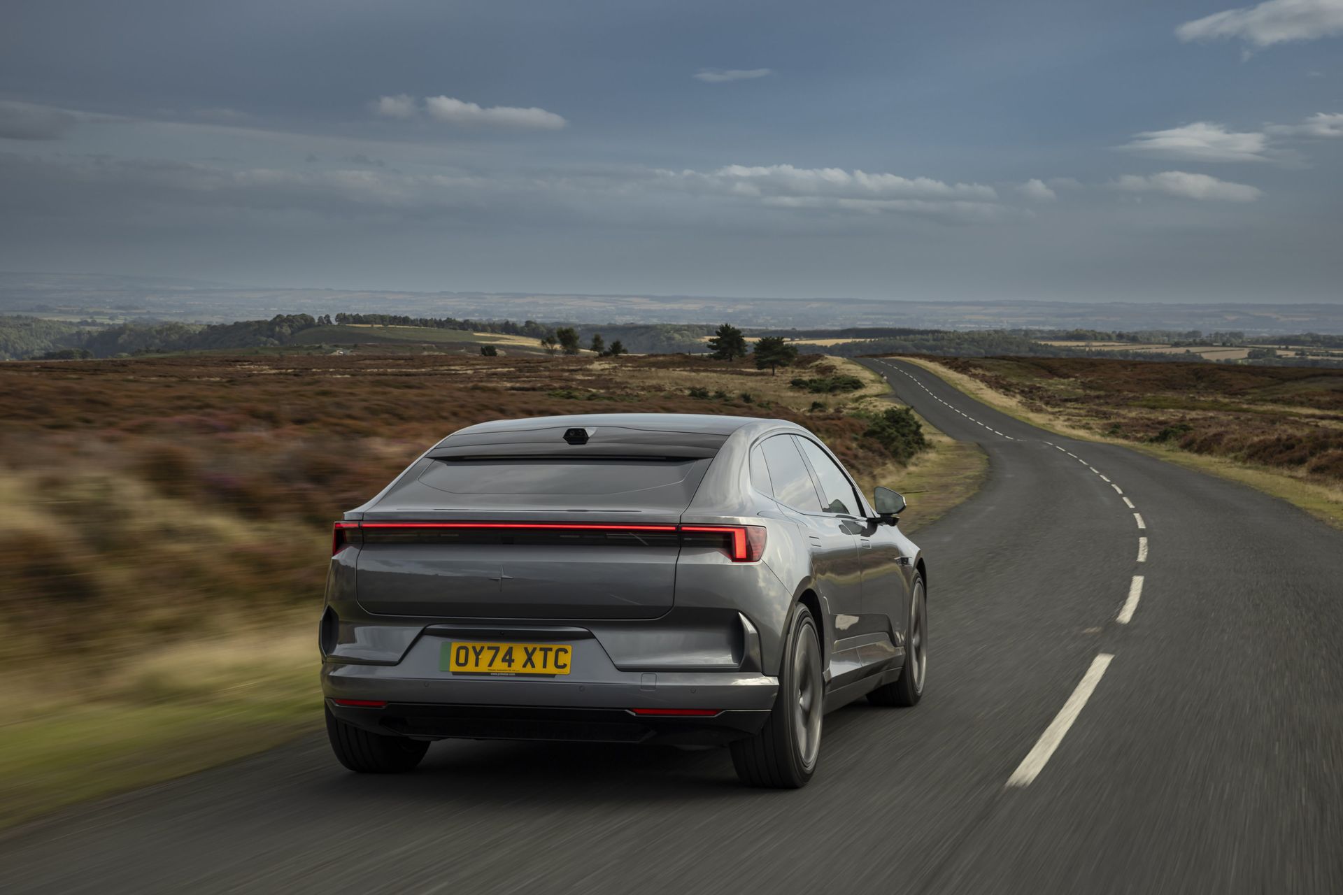 The Polestar 4 pulls into view, bristling with sensors and an excellent ...