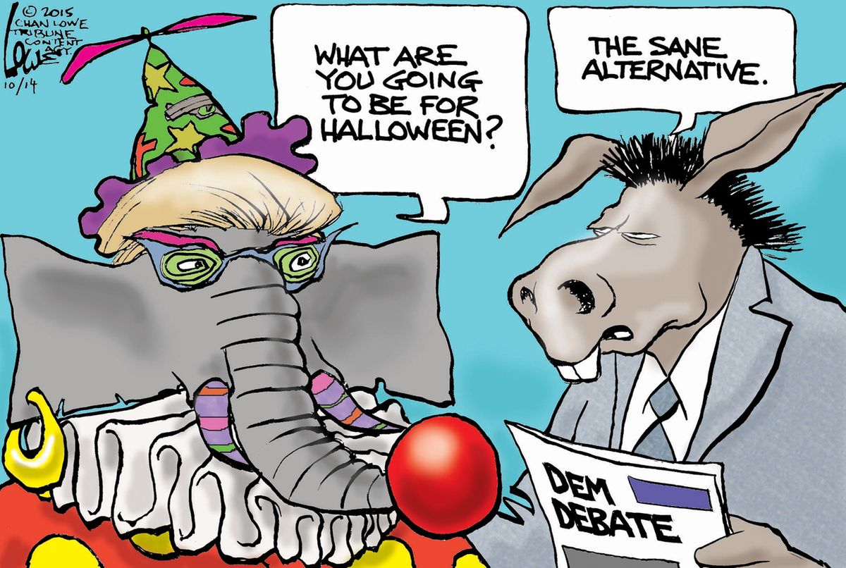 Political cartoon U.S. Democrats Republicans Halloween | The Week