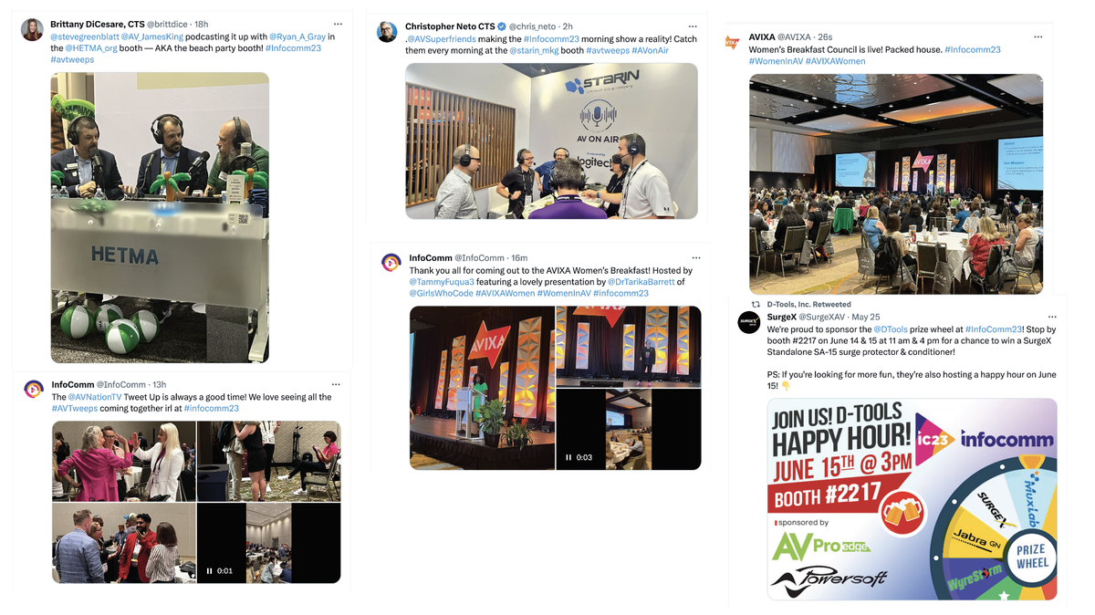 Cindy Attends InfoComm 2023 via the Twittersphere | AVNetwork