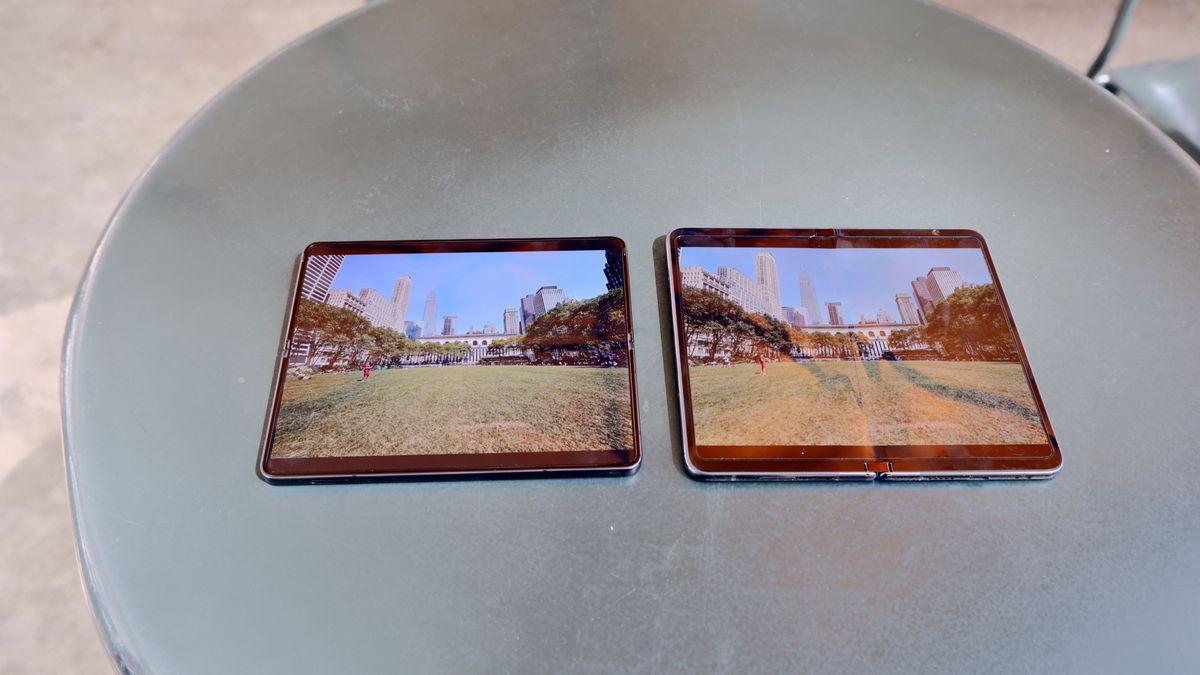 I just took the Galaxy Z Fold 5 and Google Pixel Fold outside — and it ...