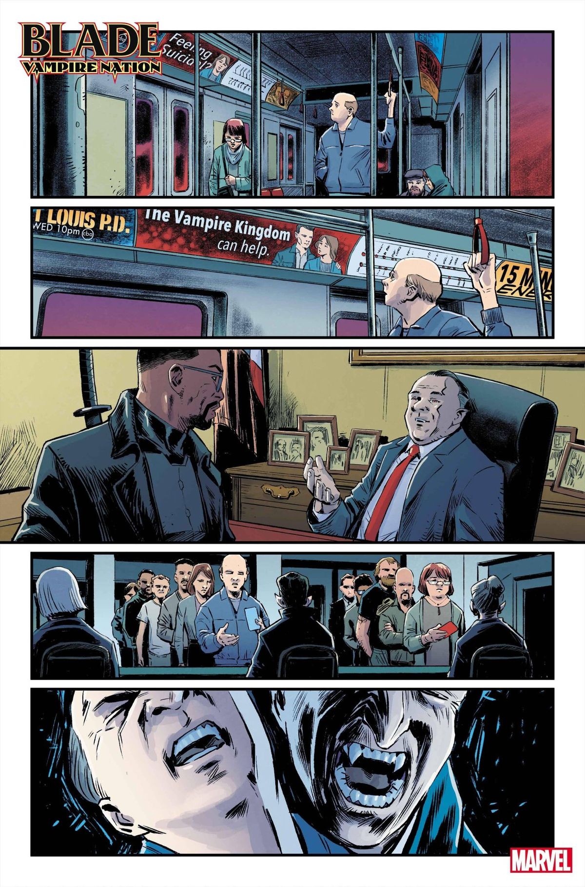 Sheriff Blade and Boss Dracula work together in Marvel's Vampire Nation ...