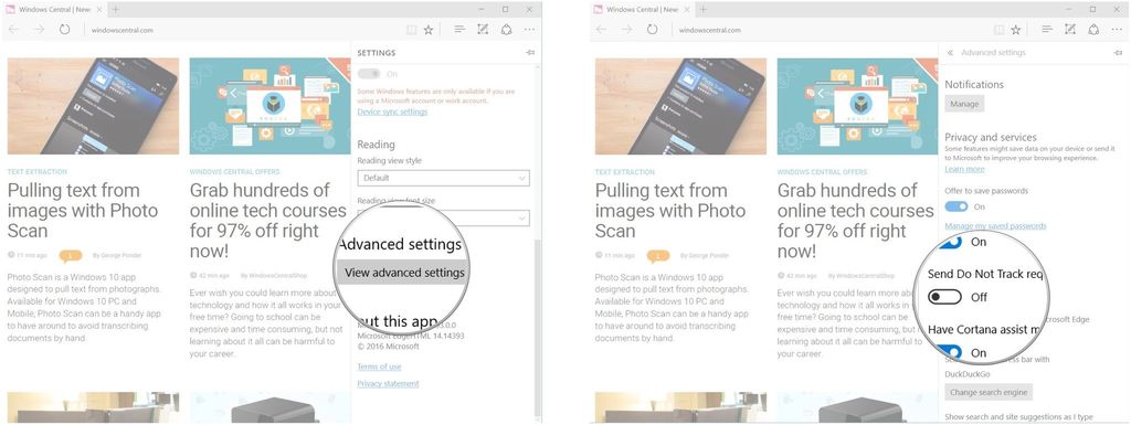 How to customize privacy settings in Edge for Windows 10 | Windows Central