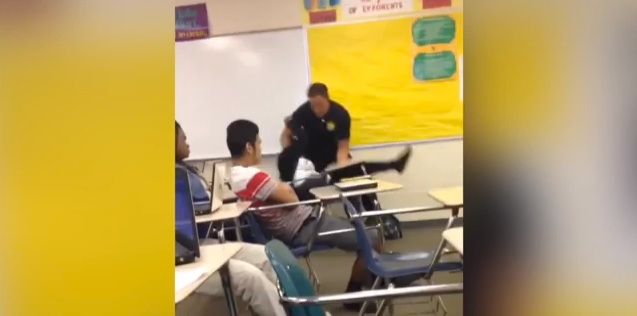 Video shows student being flipped over, dragged by school resource ...