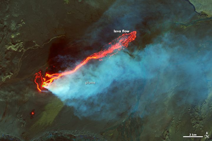 Photos: Satellites Sees Glowing Iceland Volcano | Live Science