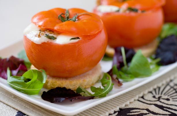 Gino D'Acampo's goat's walnut and goat cheese stuffed roasted tomatoes ...