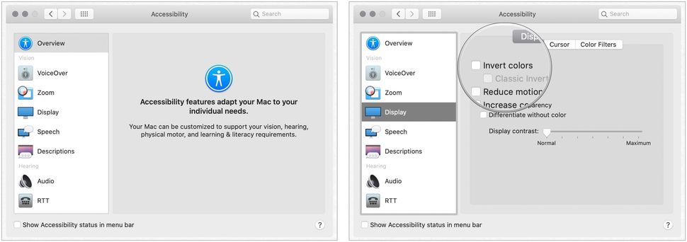 How to use visual and color accessibility options on your Mac | iMore