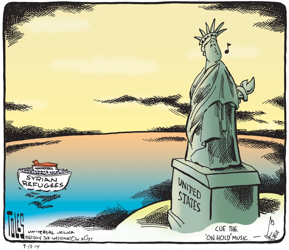 Editorial cartoon world Refugee crisis | The Week