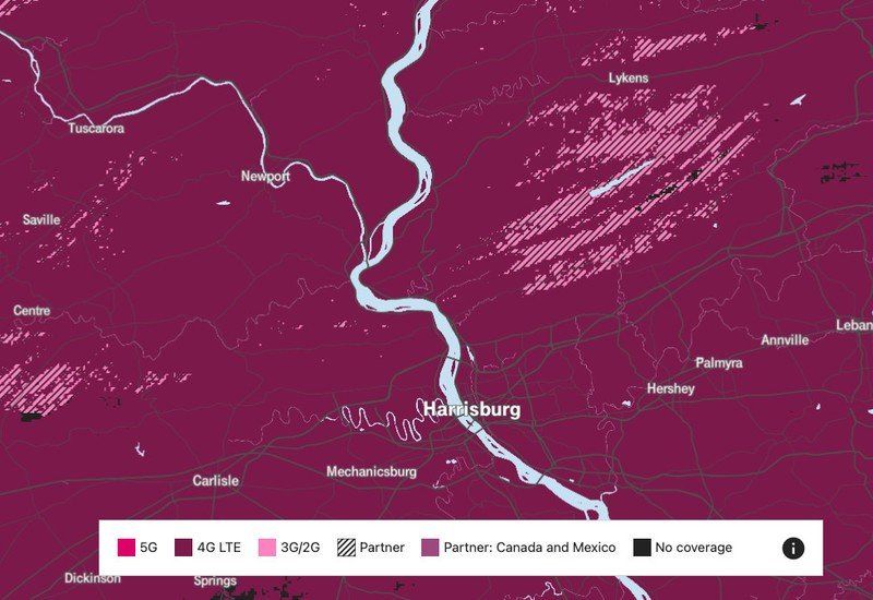 4G LTE Coverage Map: Complete T-Mobile, Verizon, AT&T Cities | Android ...