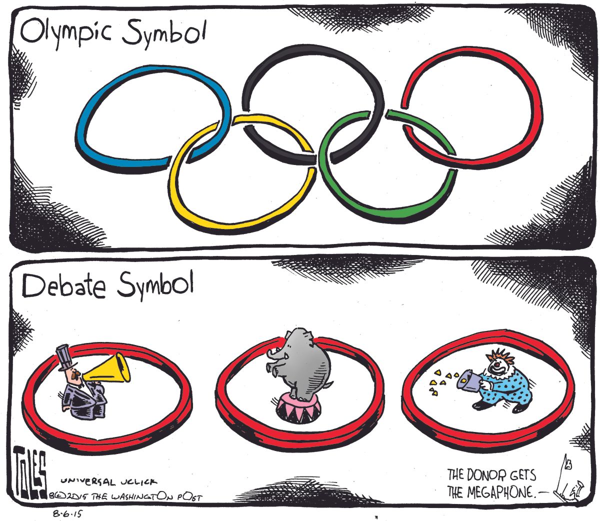 Political cartoon U.S. GOP Debate | The Week