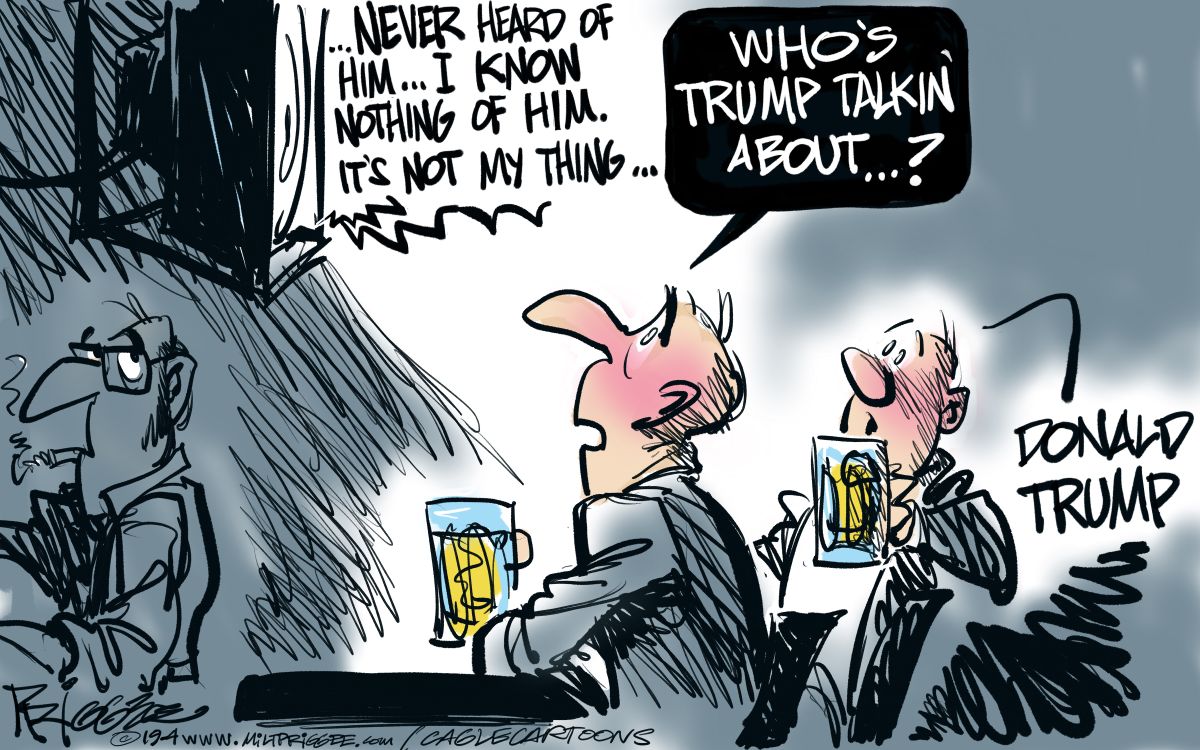 Political Cartoon U.S Trump on Trump | The Week