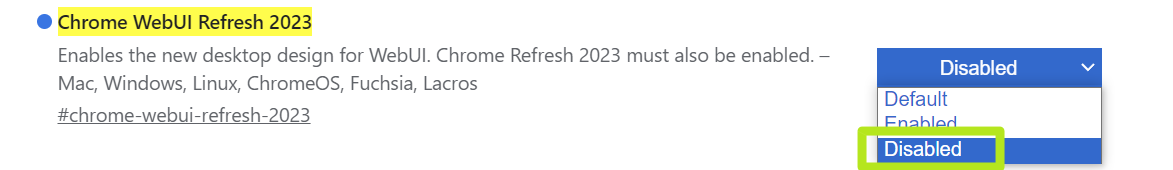 Google keeps trying to force feed me its hideous new Chrome design ...