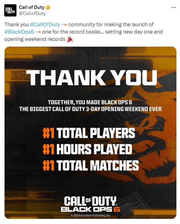 Black Ops 6 is massively outselling last year's Call of Duty even ...