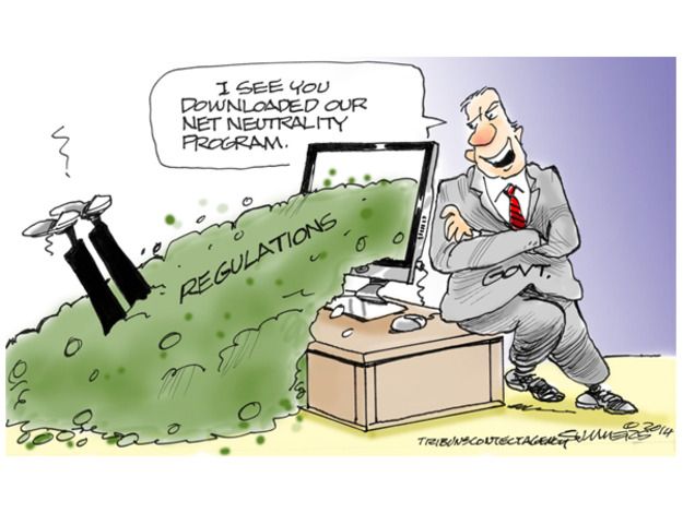 Political cartoon net neutrality regulations | The Week