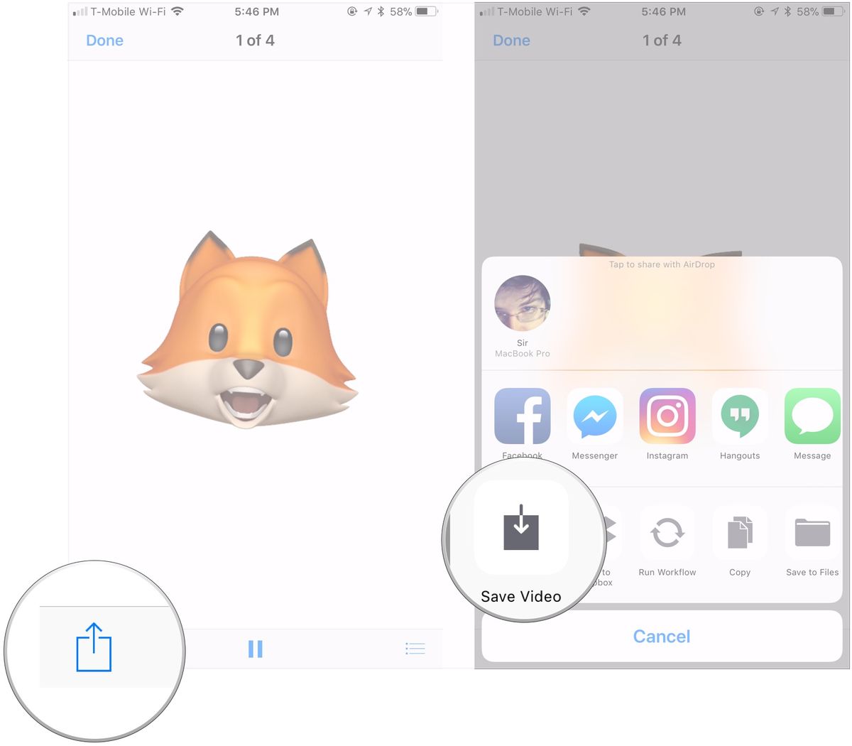 How to share Animoji or Memoji to any social network | iMore