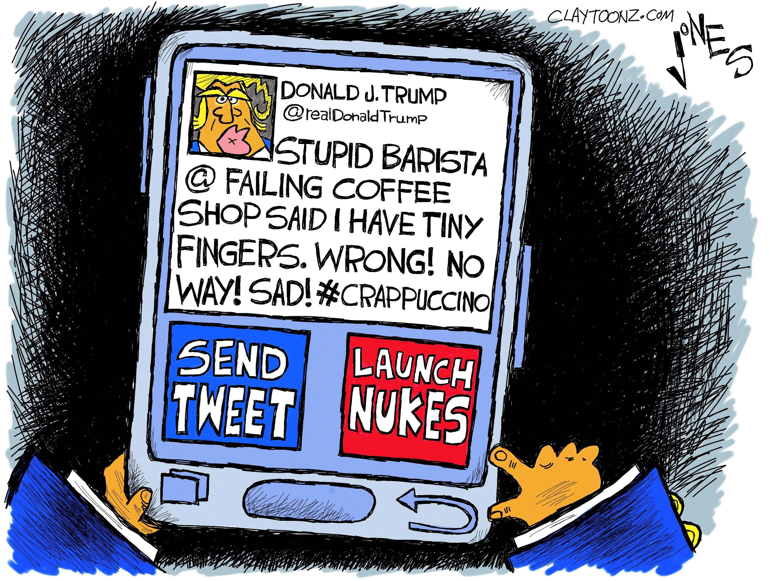 Political cartoon U.S. Donald Trump twitter rant nukes | The Week