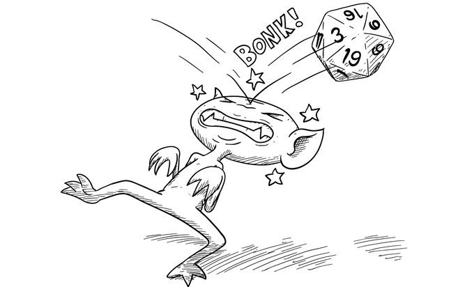 Do goblin dice math, slap your D&D players with severed troll limbs ...