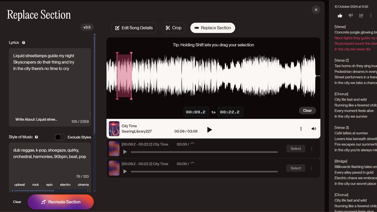 Suno just got a major upgrade — now you can replace a verse or chorus ...