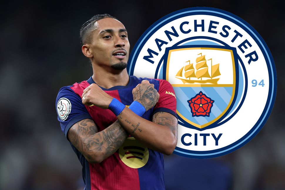 Manchester City in eye-watering bid for Barcelona star Raphinha: report ...