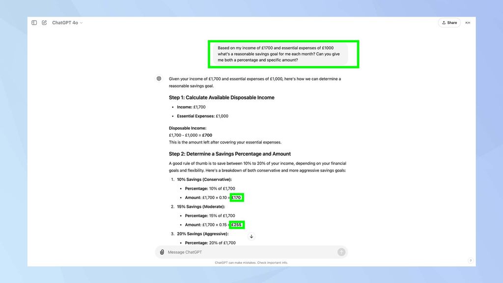 How to build a budget using ChatGPT | Tom's Guide