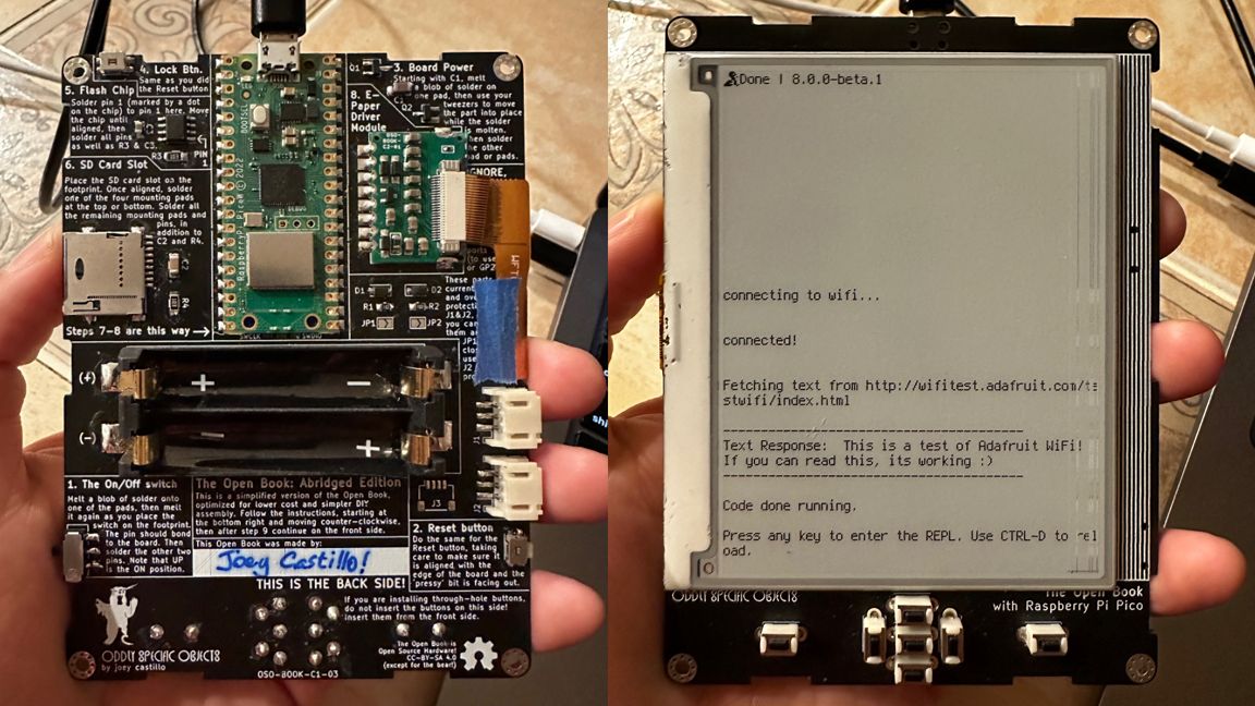 Raspberry Pi Open Book Project Now Supports Pico W | Tom's Hardware