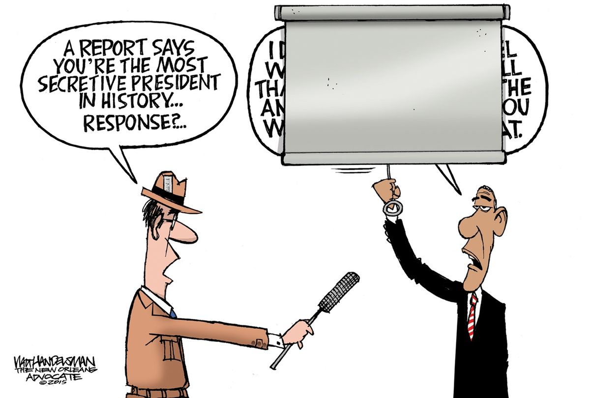 Obama cartoon U.S. transparency | The Week