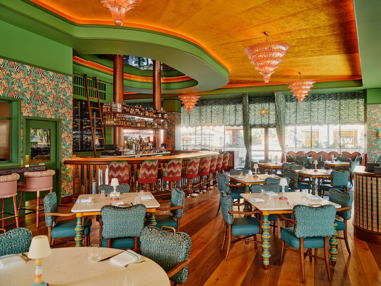 Bar Issi Palm Springs Review: A maximalist setting with Mediterranean ...