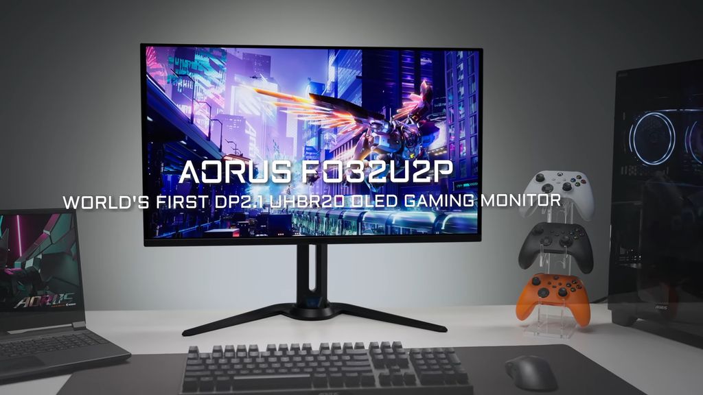 Gigabyte unveils a big gaming OLED monitor with a steller refresh rate ...