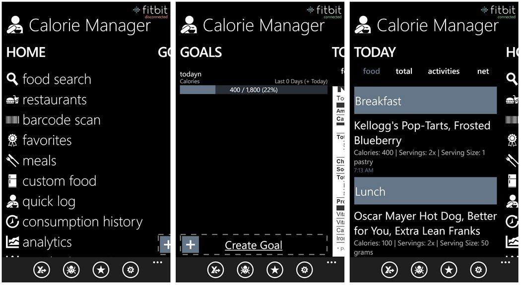 Calorie Manager, a simple Fitbit companion app for tracking meals ...