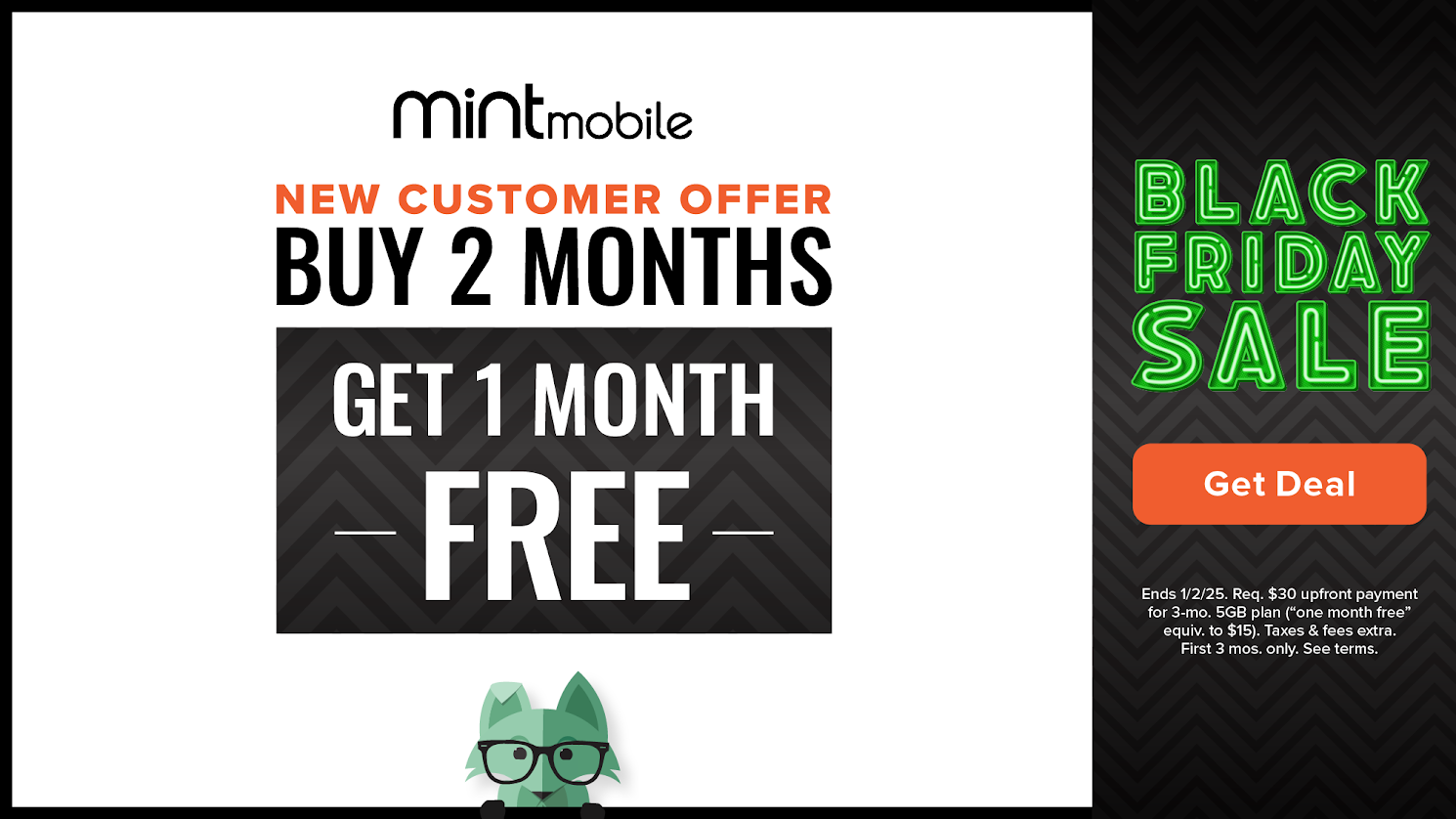 Buy 2 Months, Get 1 Month FREE on Mint Mobile's best-selling 3-month ...