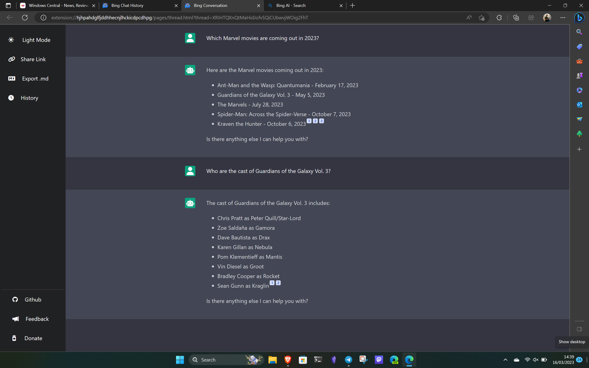 Keep hold of all your Bing Chat history with this awesome browser ...