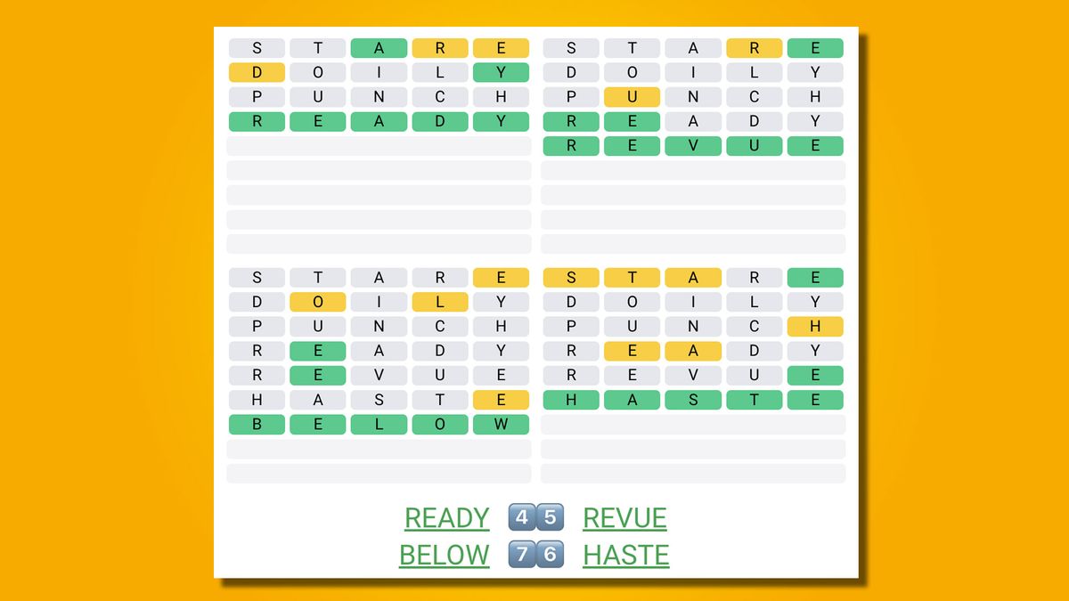 Quordle today - hints and answers for Monday, March 27 (game #427 ...