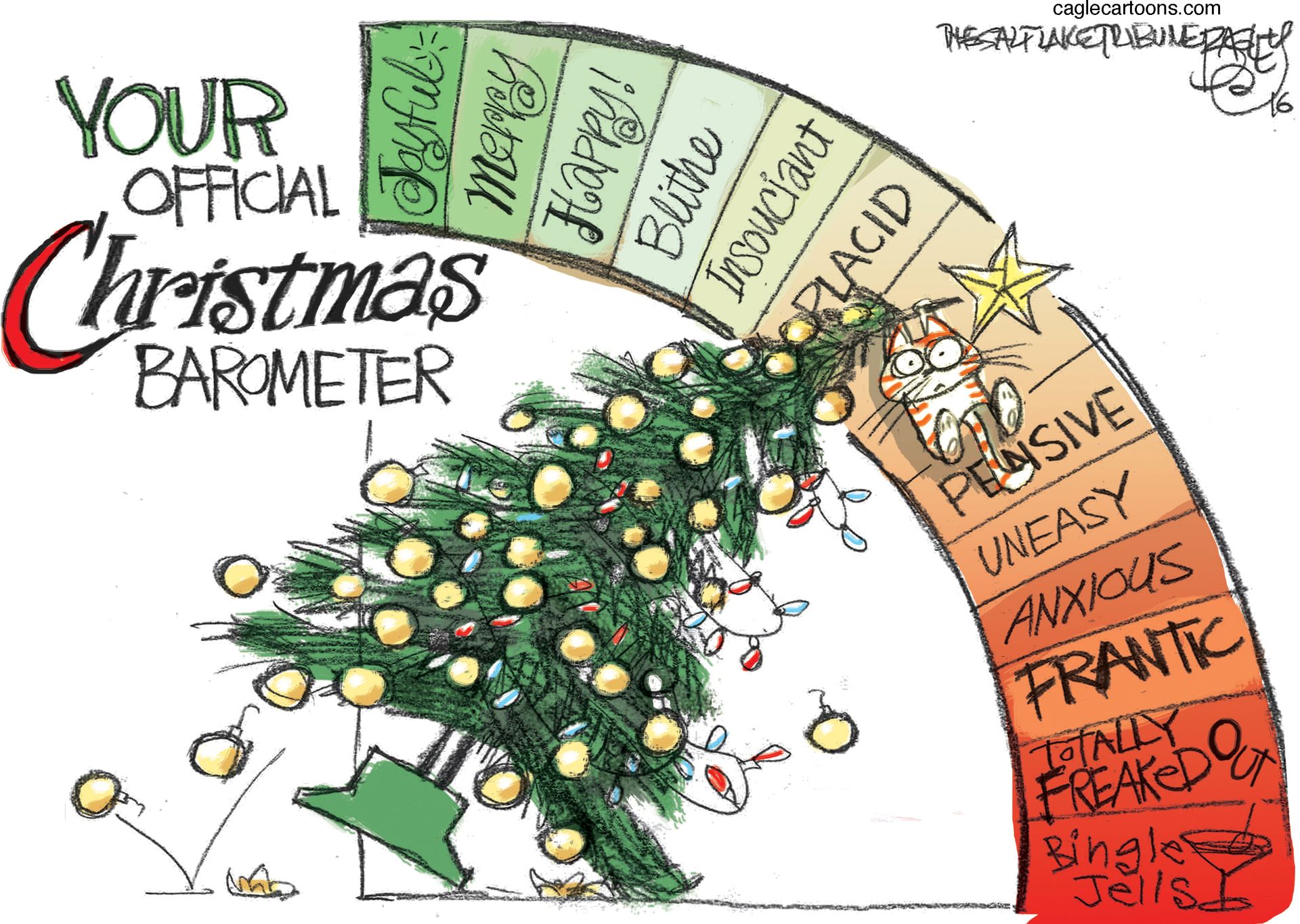 Editorial cartoon U.S. Christmas barometer | The Week