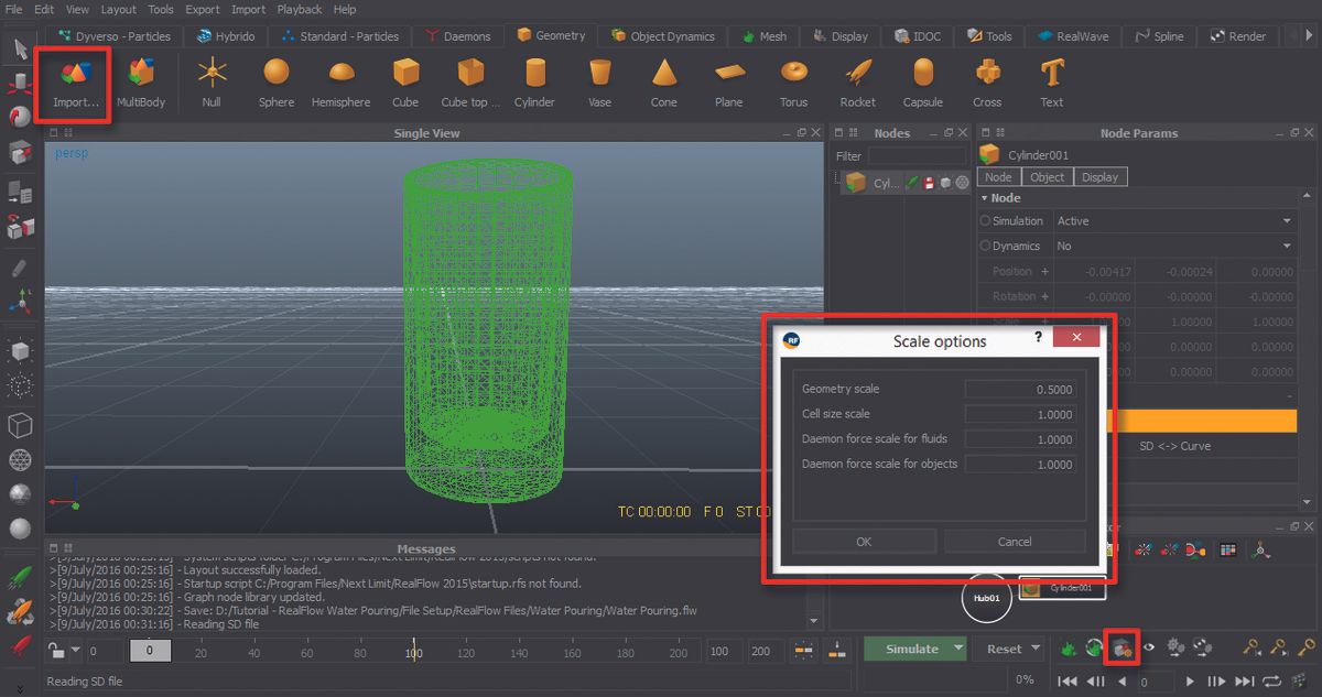 Create a pouring water effect in RealFlow | Creative Bloq