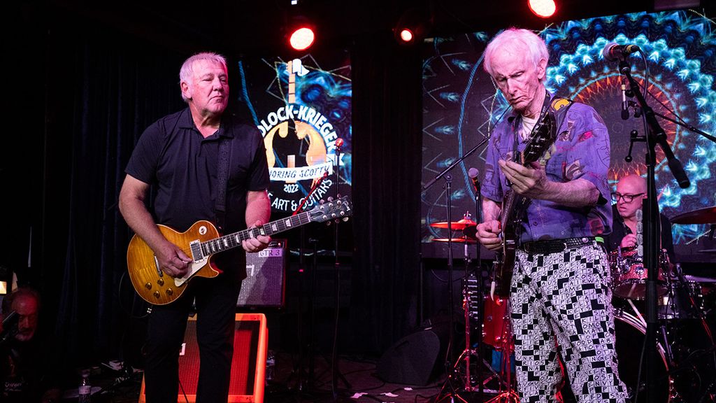 Watch Robby Krieger and Alex Lifeson jam on Santana classic Evil Ways ...