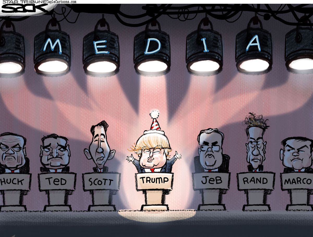 Political cartoon U.S. GOP Trump Debate | The Week
