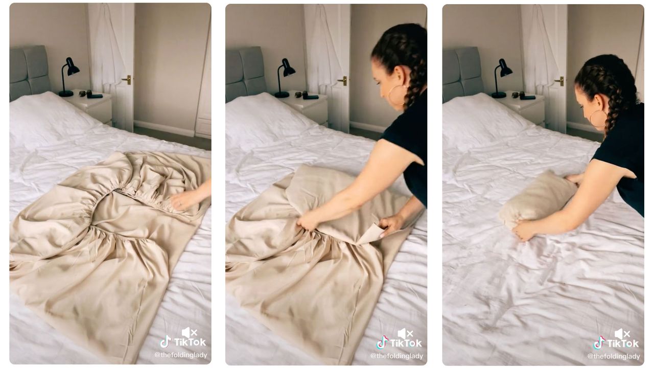 This 3-step fitted sheet folding hack is a game changer | T3