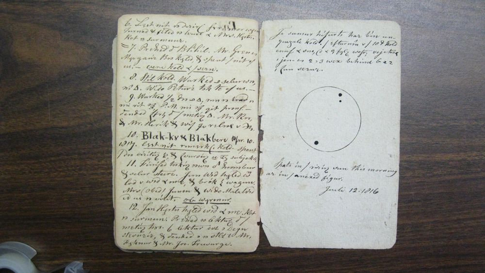 200-Year-Old Journal Reveals Rare American Sunspot Records | Live Science