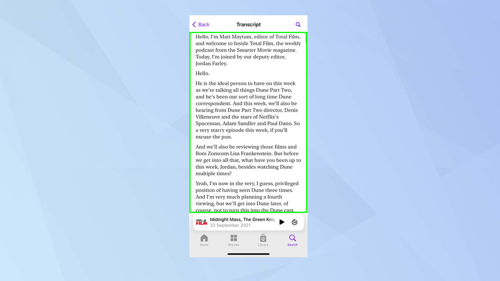How to read episode transcripts in Apple Podcasts | Tom's Guide