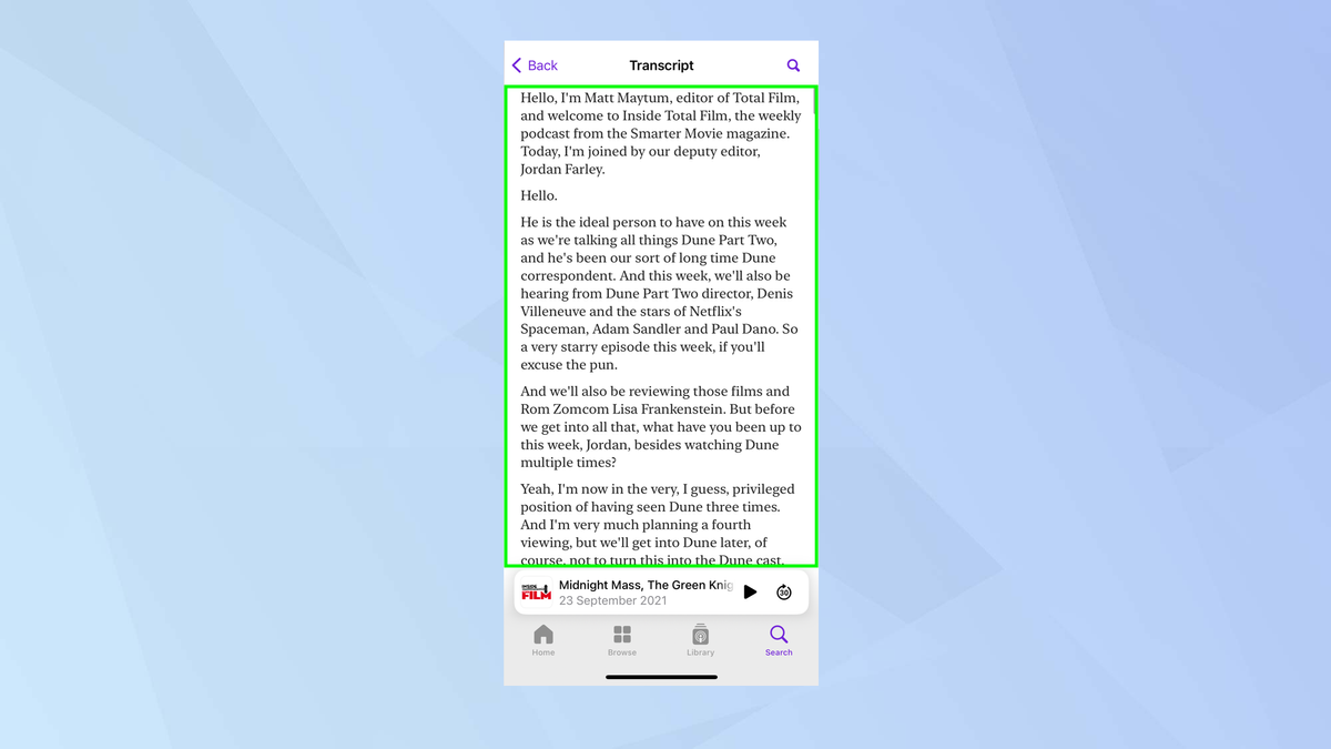 How to read episode transcripts in Apple Podcasts | Tom's Guide