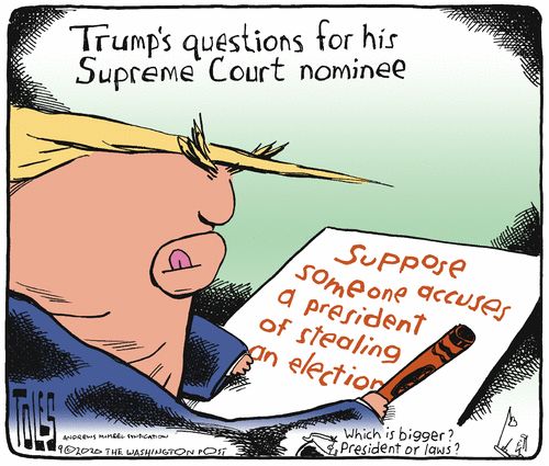 Political Cartoon U.S. Trump SCOTUS 2020 election | The Week